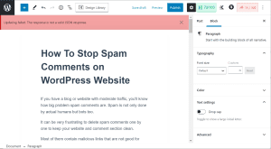 How To Solve ‘Updating Failed The Response Is Not a Valid JSON Response ...